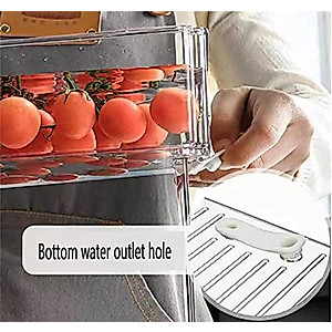 Yustuf 7-pack Stackable Refrigerator Organizer Bins with 3 Liners, Fridge Organizers and Storage Clear Plastic Pantry Organization and Storage Bins with Lids Fruit Vegetable Storage Containers