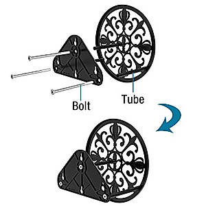 GOFORWILD Garden Hose Holder made of Stainless Cast Aluminum, Decorative Hose Butler Sturdy Water Hose Rack, Durable Wall Hose Hanger, Holds 125-Feet of 5/8-Inch Hose, Hose Reel, 7003