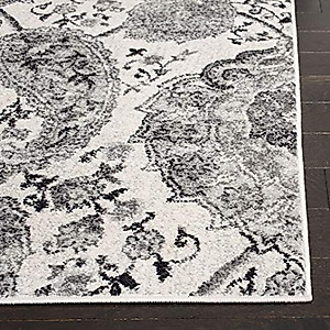SAFAVIEH Madison Collection 9' x 12' Cream Silver MAD600D Boho Chic Glam Paisley Non-Shedding Living Room Bedroom Dining Home Office Area Rug