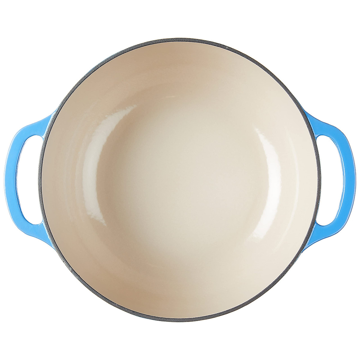 Lodge Enameled Cast Iron Covered Casserole, 3.6-Quart, Caribbean Blue, Oval casserole & EC7D33 Enameled Cast Iron Dutch Oven, 7.5-Quart, Caribbean Blue