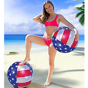 POZA USA Flag Inflatable Pool Float Tube - Sparkle Silver Star Filled American Flag Pool Float for Beach, River, or Lake, Patriotic Inflatable Blow Up Pool Float, 4th of July Pool Party - 36 Inch