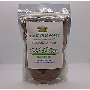 Non-GMO Broccoli Seeds for Sprouting Sprouts Microgreens (4 oz of Pure Seed. Country Creek LLC. Brand.