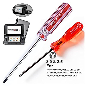 SKZIRI 5in1 Triwing Screwdriver Set Y1.5 2.5 3.0 3 point Screwdriver and Phillips PH00 PH000 Screwdriver Repair Tool Kit for Switch Lite Joycon Wii DS Lite DSi 3D S GBA SP NDS