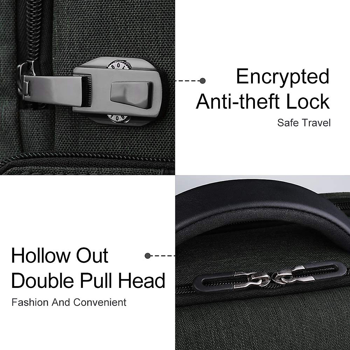 BESCHOI 15.6 inch Laptop Backpack Detachable Large Travel Backpack with USB Charging Port, Waterproof Outdoor Anti-Theft College School Computer Bag for Men and Women