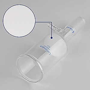 Labasics Borosilicate Glass Buchner Filtering Funnel with Fine Frit (G3), 46mm Inner Diameter, 80mm Depth, with 24/40 Standard Taper Inner Joint and Vacuum Serrated Tubulation (100ml)