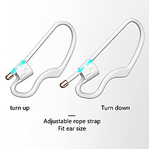 Haireca Adjustable Ear Hooks Designed for Apple AirPods Pro/Pro 2,AirPods 1/2/3[Added Stylish Leather Storage Bag],Airpods Accessories for Running,Ergonomic Design,Washable and Dirt Resistant(White)