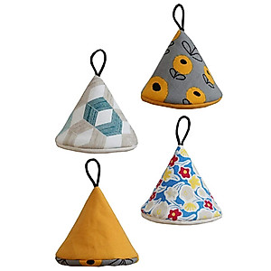 Hemoton 4pcs Cooking Pinch Mitts Pot Clip Holder Moving Hot Plate Bowls Gloves Grips Triangle Covers Oven Mitten Hand Protector for Kitchen