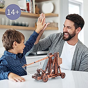Toystub 3D Wooden Puzzles for Adults Trebuchet Building Kit Model Wood Assembly Gifts