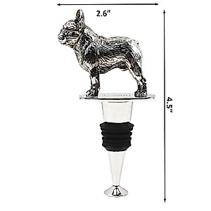 French Bulldog Frenchie Dog Wine Bottle Stopper, Wine Gifts French Bulldog Gifts Birthday Gifts for Men Women Dog Lovers, Wine Stopper for Wine Champagne Prosecco, Wine Accessories