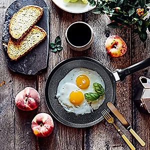 Innerwell Nonstick Crepe Pan, 11 Inch Granite Coating Flat Skillet Dosa Tawa Tortilla Pan for Roti, Comales Para Tortillas Pancake Pan, Induction Compatible, PFOA Free