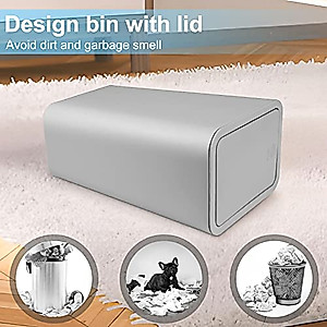 Odonata 3 Pack 10L / 2.6 Gallon Small Trash Can with Lid, Slim Garbage Can with Pop-Up Lid, Waste Basket for Bathroom, Kitchen, Bedroom, Powder Room, Craft Room, Office, College,RV.(Gray)