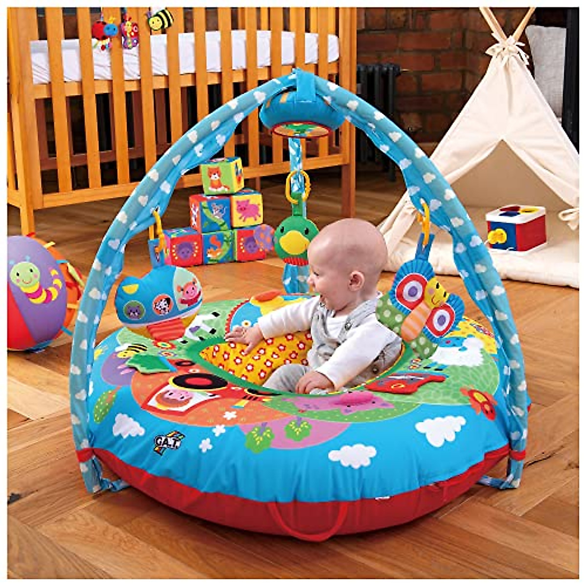 Galt Toys, Playnest & Gym - Farm, Baby Activity Center & Floor Seat