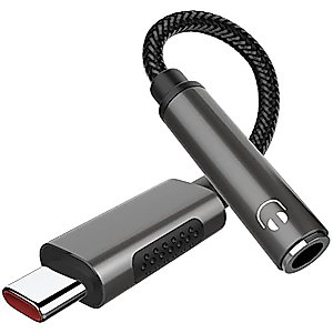 TITACUTE USB C Headphone Adapter for Samsung S21 S20 FE S22 Galaxy Z Flip 3 Fold 2 USB C to 3.5mm Dongle Audio Adapter Stereo Type C Aux Cable for iPad Mini 6th OnePlus 9 Pro 8T 8 Note 20 Pixel 6 Grey
