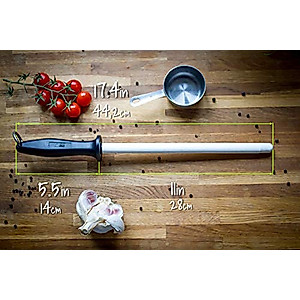 Green Elephant Ceramic Sharpening Rod, Lightweight & Highly Durable 11-Inch Shatterproof Ceramic Honing Rod For Professional Chefs and Home Cooks