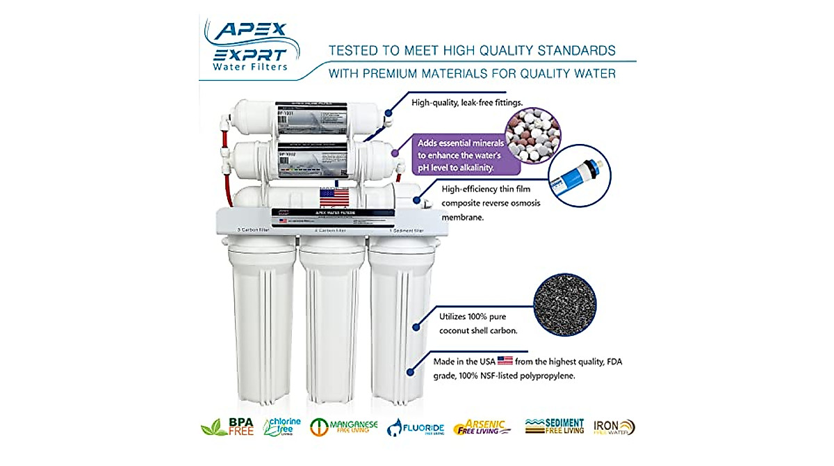 APEX MR-6050 6-Stage Water Filter - Pure Alkaline Water