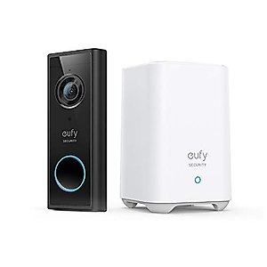 eufy security, Video Doorbell (Battery-Powered) Kit, 2K Resolution, 180-Day Battery Life, Encrypted Local Storage, No Monthly Fees, HomeBase with High-Power Wi-Fi and Built-in Storage