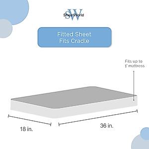 SheetWorld Fitted Cradle Sheet 18 x 36, 100% Cotton Jersey - Solid Brown, Made in USA