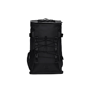 RAINS Trail Mountaineer Bag - Waterproof, Unisex, Sporty Rucksack for Work, higher education, Travel (Black)