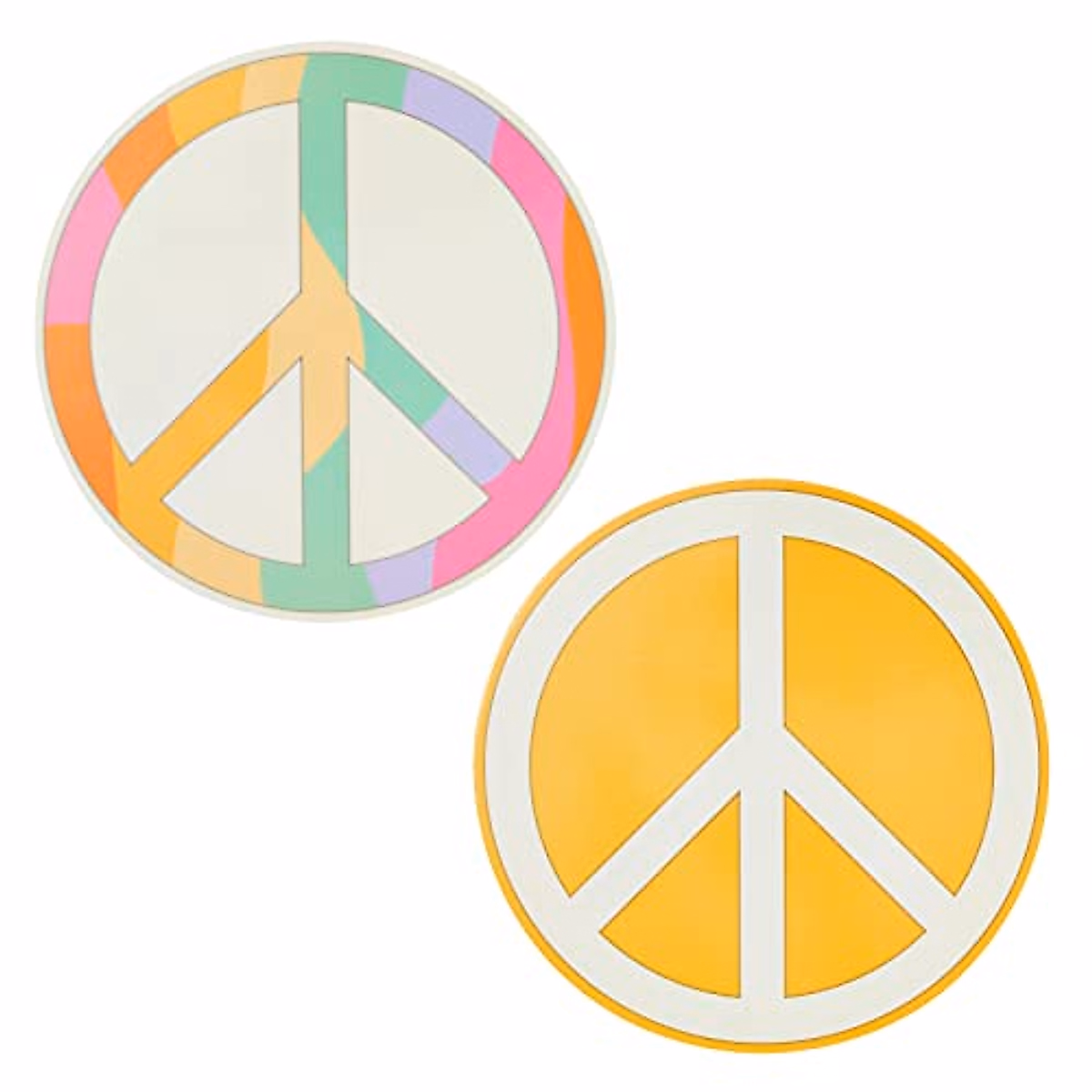 24 Pieces Retro Hippie Paper Cutouts for 60s Hippie Decorations for Party, Groovy Classroom Decor (7.9 in)