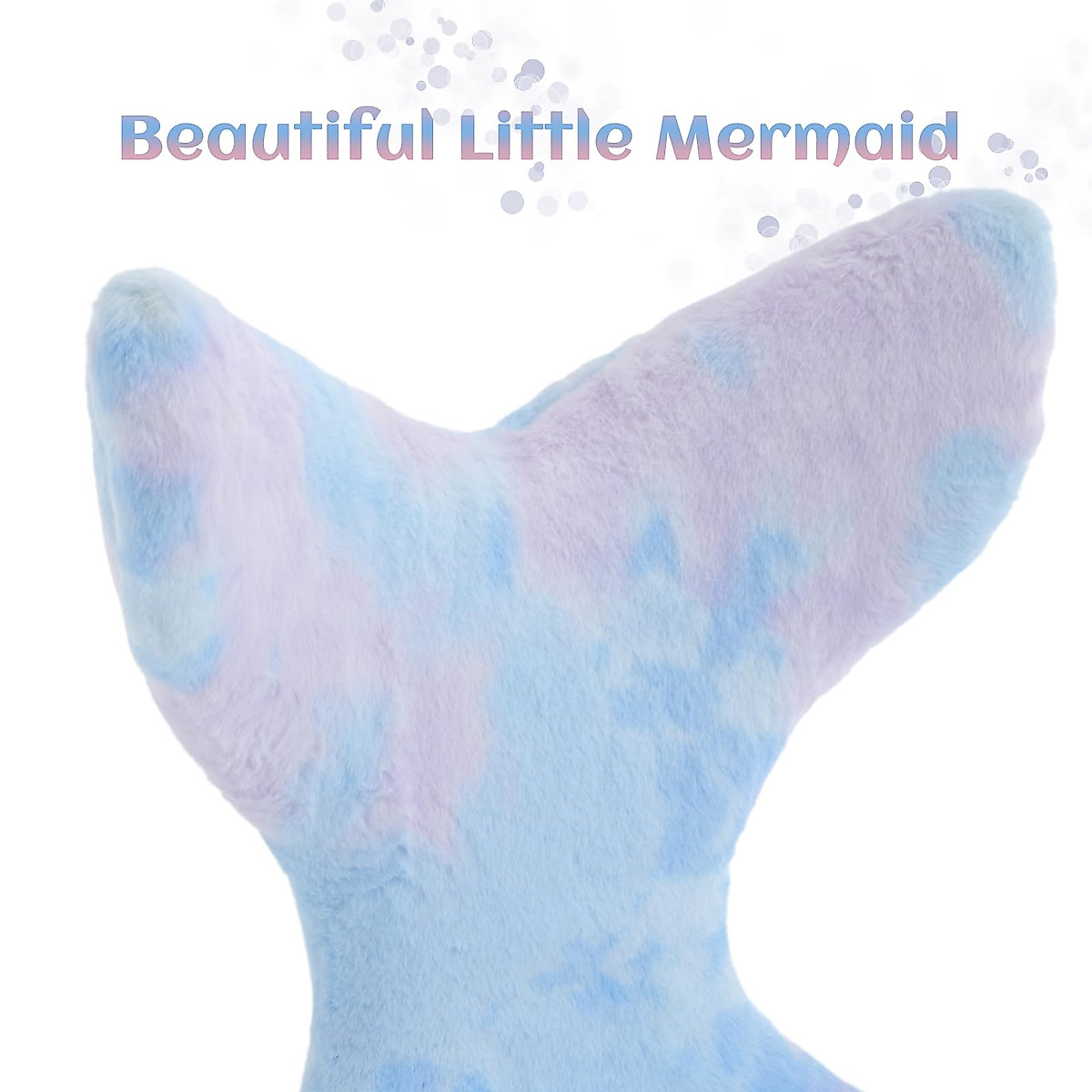 Guyou Fuzzy Cute Kids' Desk Chair Mermaid Back Chair Colorful Adjustable Study Chair Swivel Rolling Chair for Teen Girls Boys/Bedroom/Children Gift(Blue Colorful)
