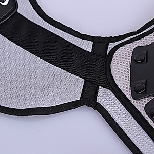 ZZ Lighting Kids Chest Spine Protector Body Armor Vest Protective Gear for Motocross Dirt Bike Skiing Snowboarding, Red S