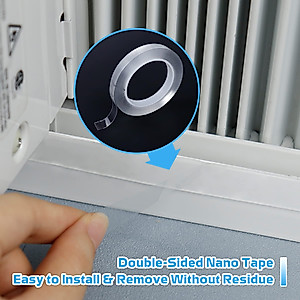 Air Jade Window Air Conditioner Side Panels, Full Surround Insulated Foam Cover for Indoor Window AC Unit, Window AC Seal Kit for Summer and Winter, White