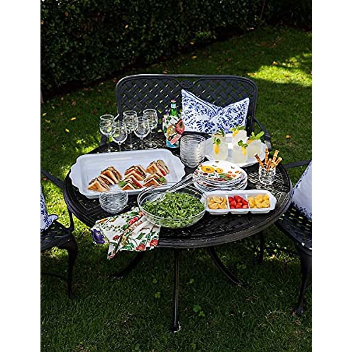 Juliska - Isabella Acrylic Serving Bowl 13 in, Acrylic Glass - Unbreakable, Clear Acrylic, Embossed Serving Bowl