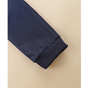 Bumeex Kids Little Toddler Boys Clothes Sweatpant Pants Cotton Jogger Sweat Pant Outfits Clothing Navy Dinosaur and Excavator 3t