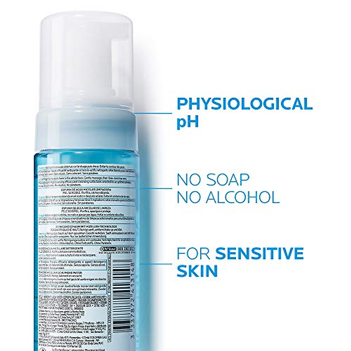 La Roche-Posay Foaming Micellar Cleansing Water and Gentle Makeup Remover, Balances pH, Soap & Alcohol Free