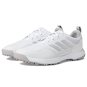 adidas Women's Tech Response Spikeless 3.0 Golf Shoes, Footwear White/Grey Two/Silver Metallic, 8.5