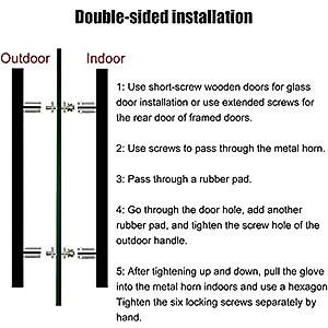 23.6in/31.5in/47.2in/59in Sliding Door Handle,Heavy-Duty Stainless Steel Push Pull Door Handle with Fittings,for Shower Glass Sliding/n Door/Interior Exterior Door