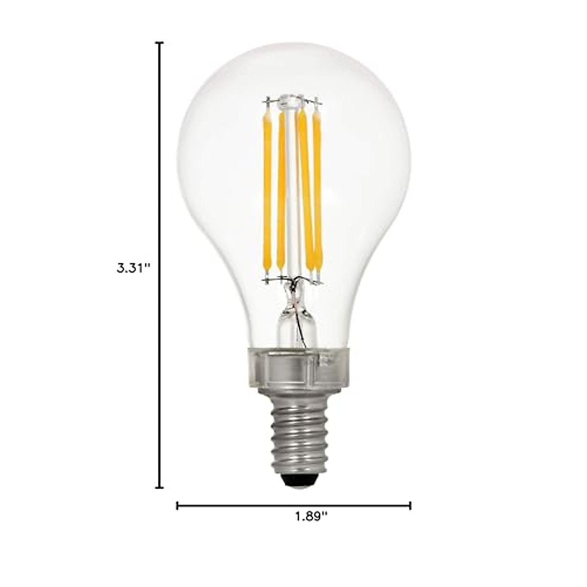 SYLVANIA LED TruWave Natural Series Ceiling Fan / Fixture Light Bulb, 40W A15 Soft White Candelabra Base, Dimmable, Clear - 2 Pack