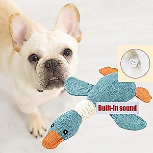 Wxfzasy Robust Duck-Designed for Heavy Chewers, Unbreakable Dog Toys, Invincible Robust Duck Chew Toy, Duck Dog Toys for Aggressive Chewer with Squeaky Plush Toy Puppy Chew Teething (3Pcs)