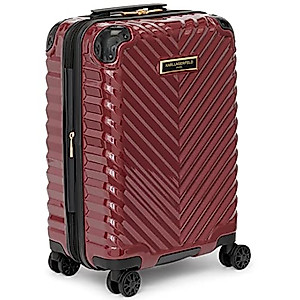 Karl Lagerfeld Paris Women's Carryon Spinner Wheels Hardside, Burgundy, One Size