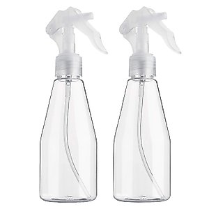 dedoot Clear Spray Bottle for Hair, Plant Mister Spray Bottle, 2 Pack Empty Small 7oz Plastic Refillable Trigger Sprayer, Leak Proof Spray Bottles for Cleaning Solutions, Hair Care, Essential Oils