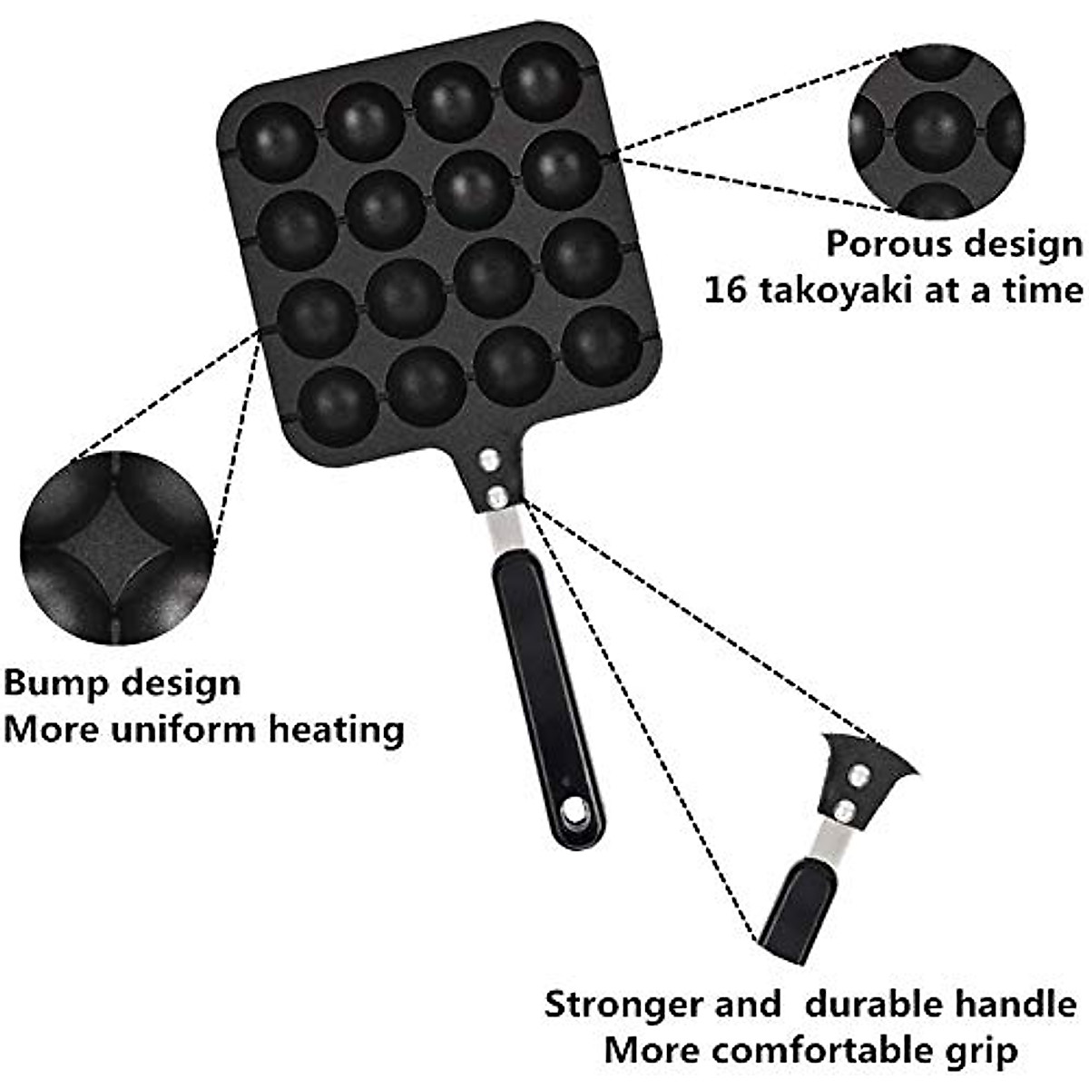 Takoyaki Grill Pan premium Material Non-Stick Plate Round Pancakes Cooking Tools Baking Mold Tray Home Kitchen Accessories