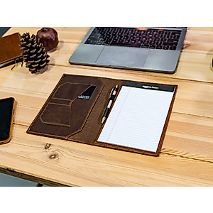 Leather Notepad Holder Legal Junior Notebook Padfolio Holder Business Gift
