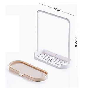 Feel Soon Retail Dishcloth Holder Sponge Holder Stand Rack (Beige)