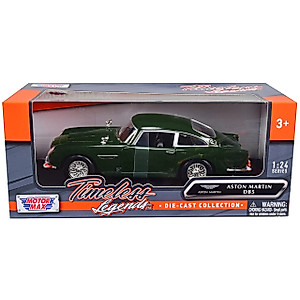 DB5 RHD (Right Hand Drive) Dark Green Timeless Legends Series 1/24 Diecast Model Car by Motormax 79375