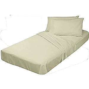 Sheets for Cot Bunk Bed-Cot Size Mattress Sheets-Fitted Cot Sheet Perfect for Narrow Twin/Cot Size/Rv Bunk/Guest Bed Replacement/30 X 75" Mattress/Camping Cot, Ivory, Cotton Cot Sheets 4(PCs)