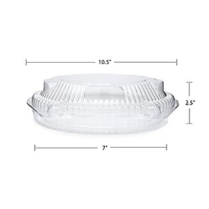 Detroit Forming 10" Pie Container LBH-111 Clear OPS Plastic Hinged Locking Lid Shallow Dome Food | 100/Case