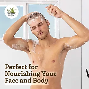 Southern Natural Oatmeal Soap Bar (3 Pack) Unscented Goat Milk Soap Bars With Colloidal Oatmeal & Honey. For Dry, Sensitive Skin. Fragrance Free Cleanser