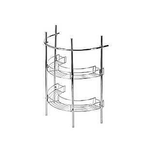 Croydex Mild Steel Pedestal Storage Unit with Shelves and Towel Rail