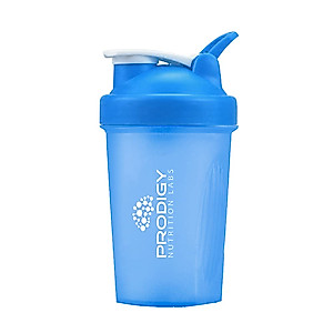 Prodigy Nutrition Labs Premium Shaker Bottle Perfect for Protein Shakes and Pre Workout -14 Ounce (Blue)