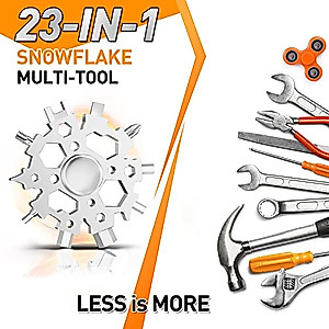 ZOOI Gifts for Men, 23-in-1 Snowflake Multitool Gifts for Him,Unique Gifts for Men Who Have Everything, Tools Cool Gadgets for Men Gifts, Unique Birthday Gifts for Dad, Him, Husband, Boyfriend