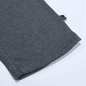 Men's Heavyweight Fleece Cargo Sweatpants Stretch Elastic Waist Trousers Drawstring Loose Fit Joggers with Pockets