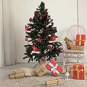 Chambtalie Cardinal Bird Hanging On A Tree Statue Garden Peeker Figurine Yard Art Outdoor Decoration Sculpture