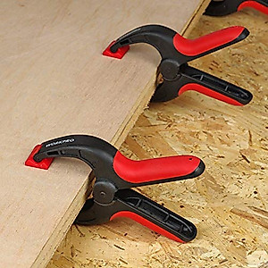 WORKPRO W032012 Nylon Spring Clamp, 3 In., Pivoting Jaw Nose, Ergonomic (Single Pack)