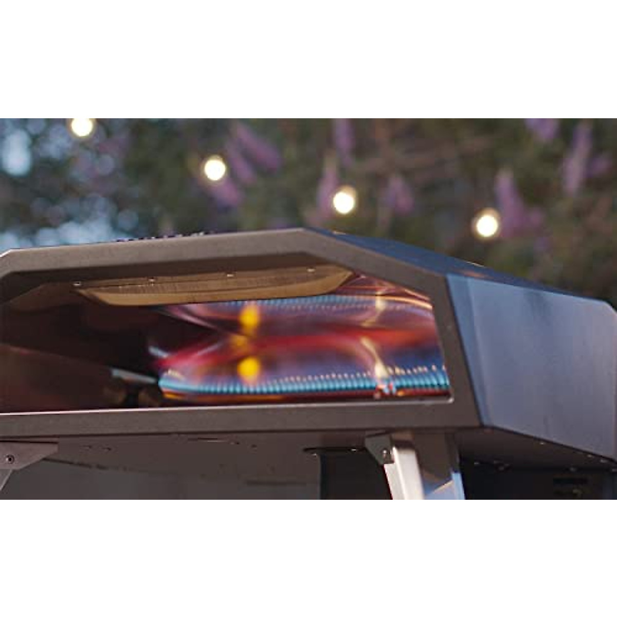 Bakebros Outdoor Pizza Oven (Titan Gray) Portable Gas-Fired Outside Ovens with Pizzas Peel, Stone, Built-in Infrared Thermometer, Recipe and Carry Cover Bag