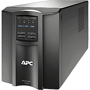 APC 1500VA Smart UPS with SmartConnect, SMT1500C Sinewave UPS Battery Backup, AVR, 120V, Line Interactive Uninterruptible Power Supply with Ethernet Cable, Wire Ties & Cleaning Kit